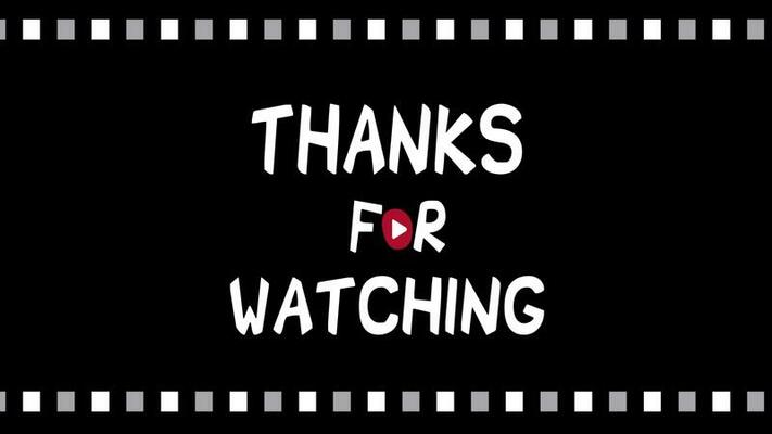 Animated Thanks For Watching Stock Video Footage for Free Download