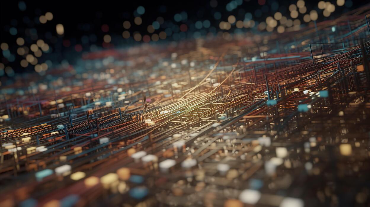 3d Rendering Abstract Digital Technology Background Network Connection Structure Digital Data