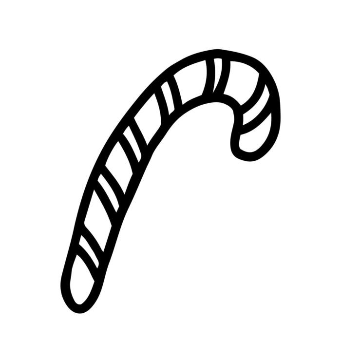 Candy Cane Outline Vector Art, Icons, and Graphics for Free Download