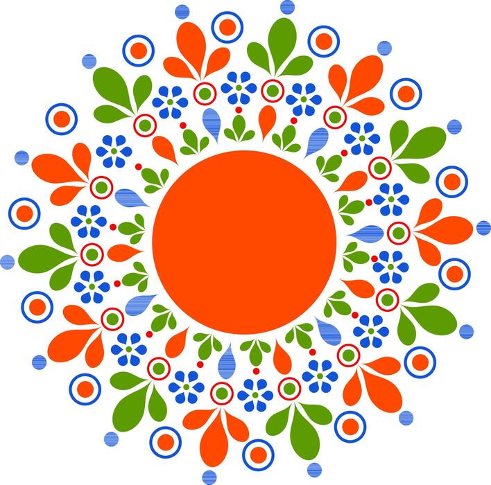 Flower Circle Pattern Vector Art, Icons, and Graphics for Free Download