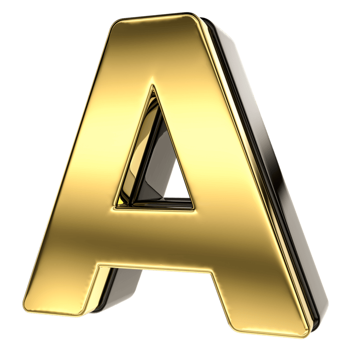 Gold Letters PNGs for Free Download