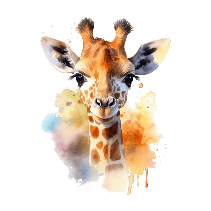 Watercolor Giraffe PNGs for Free Download