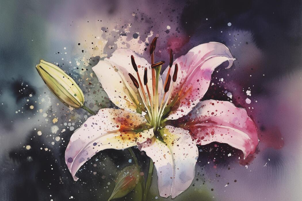 Watercolor Lily Stock Photos, Images and Backgrounds for Free Download