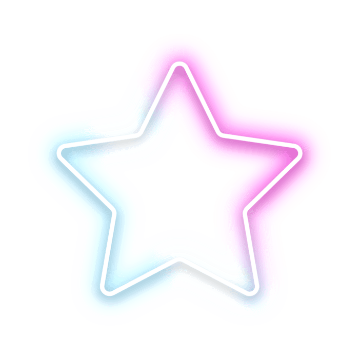 Estrellas Neon PNG para descargar gratis