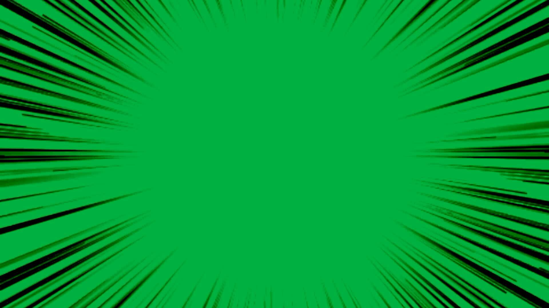 black fast speed lines motion loop animation on green screen background ...