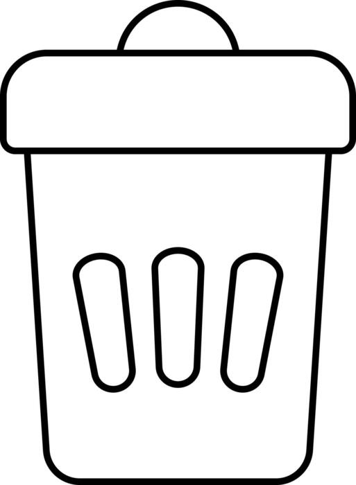 Trash Can Outline Vector Art, Icons, and Graphics for Free Download