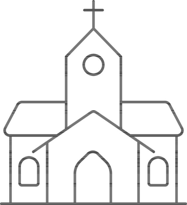 Church Outline Vector Art, Icons, and Graphics for Free Download