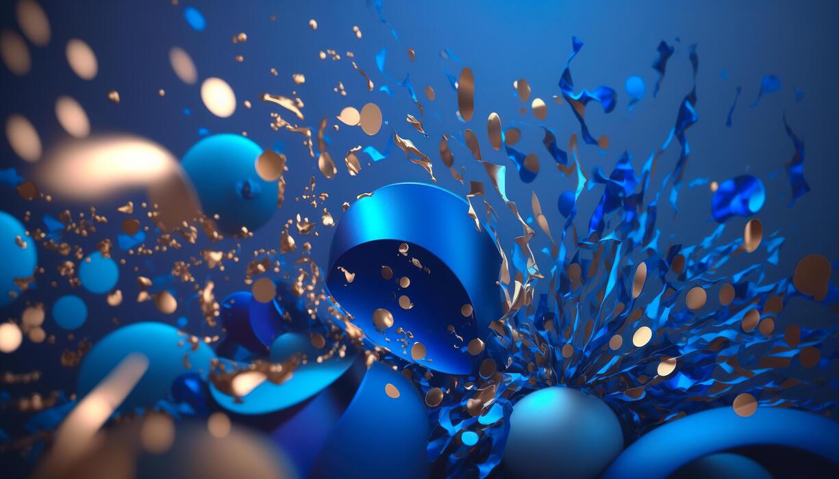 Blue And Gold Confetti Stock Photos, Images and Backgrounds for Free Download