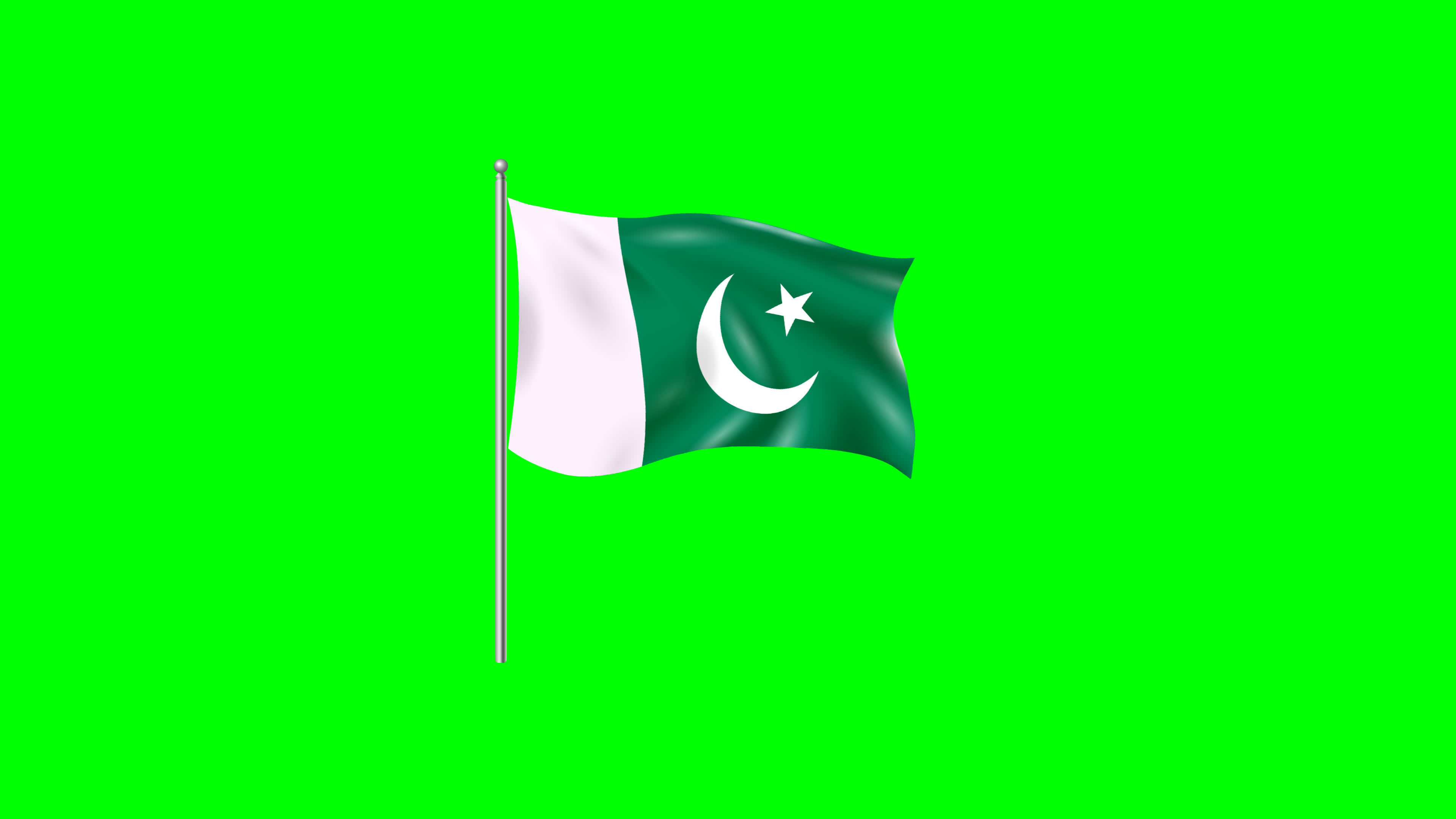 Pakistan Flag Waving Animated