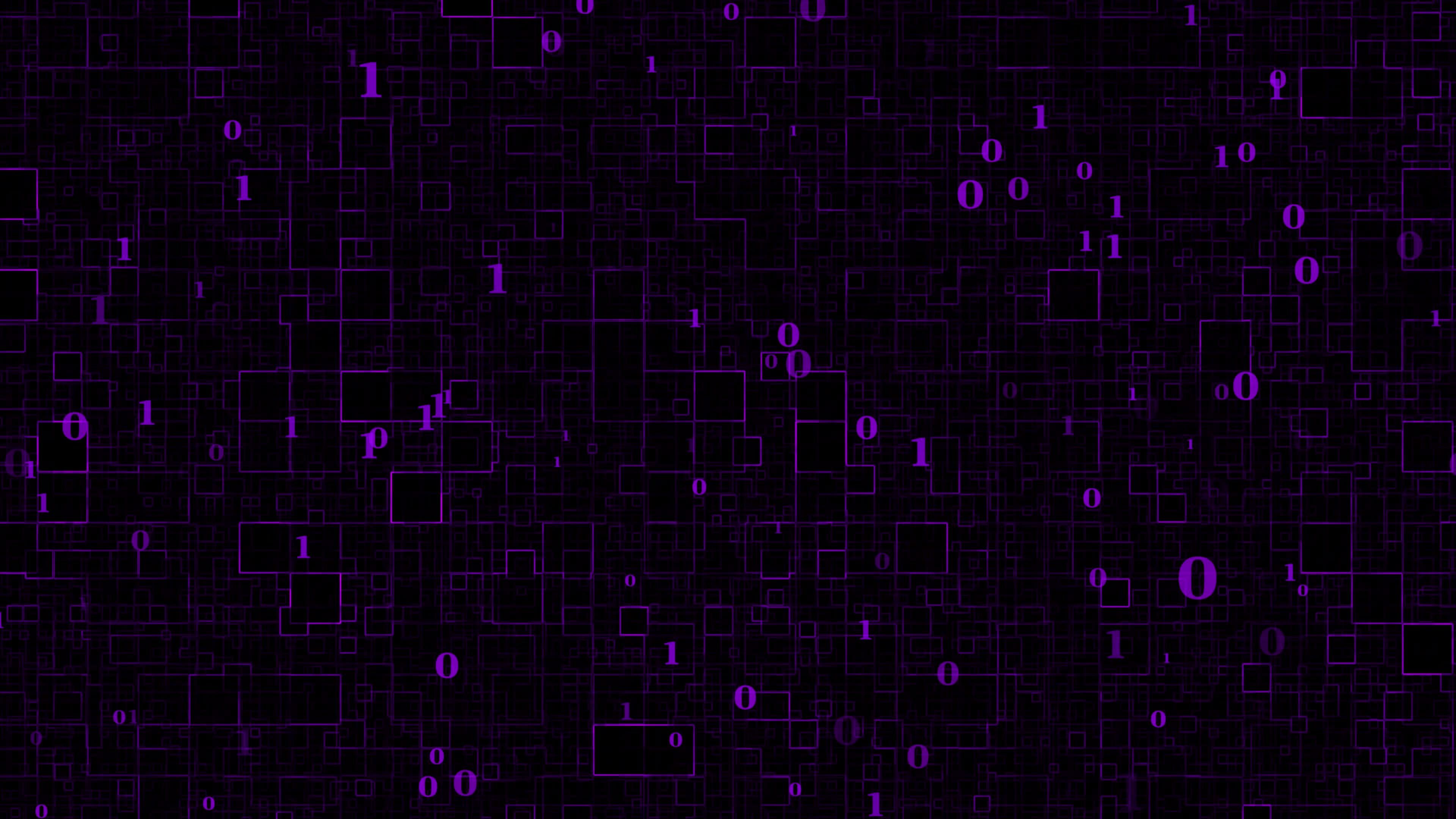 Binary Black Purple Wallpaper