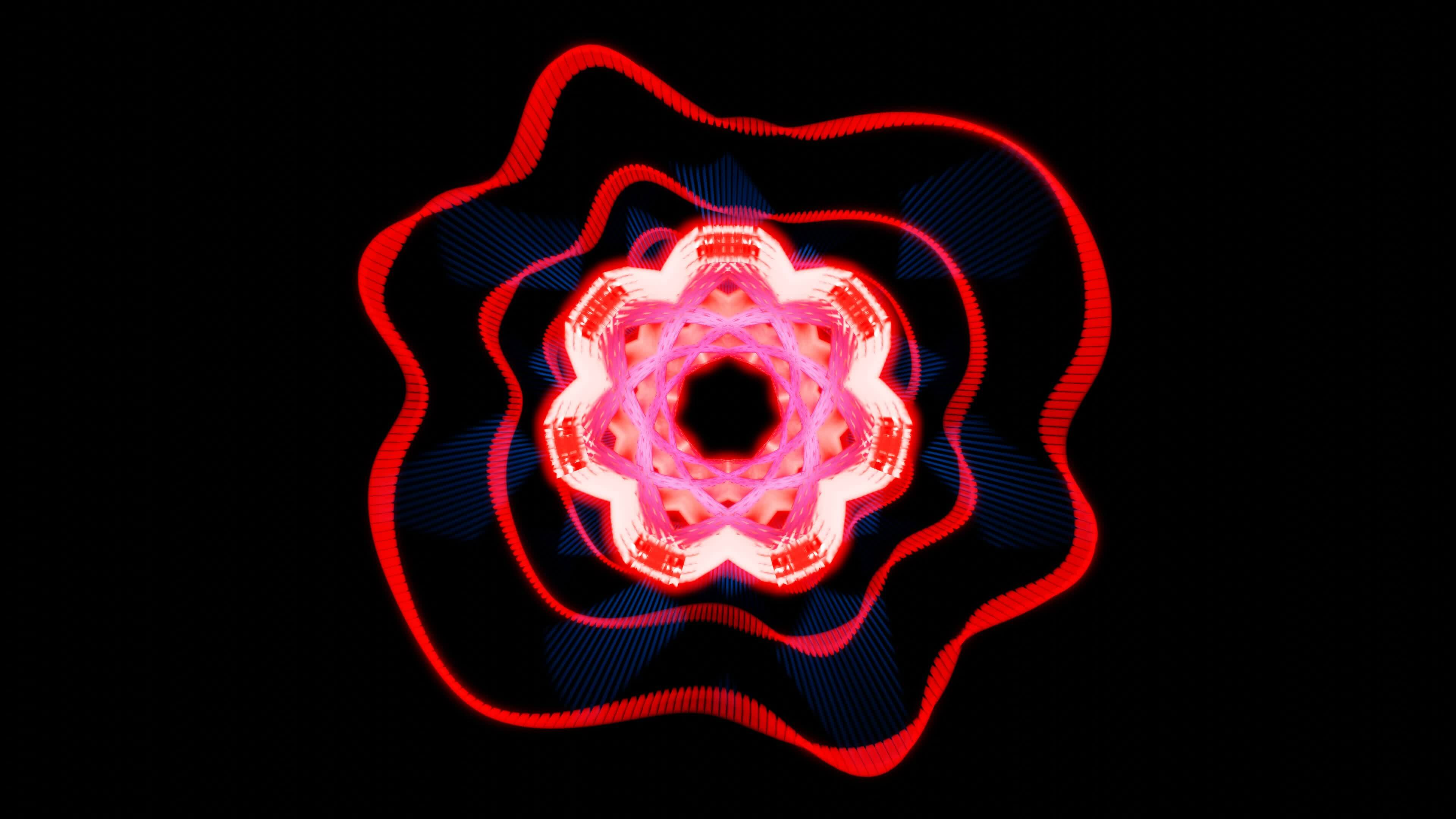Vj Loop Abstract Red Wave Equalizer Music Background High Quality 4k