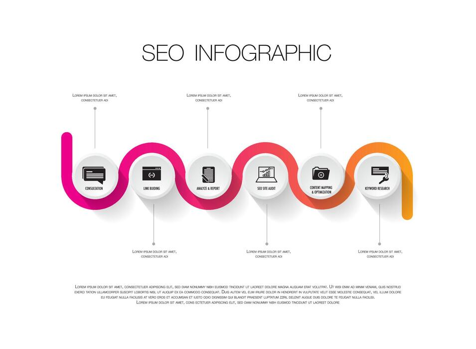 SEO Infographic Vector Art, Icons, and Graphics for Free Download