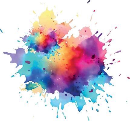 Colorful Ink Splatter Art