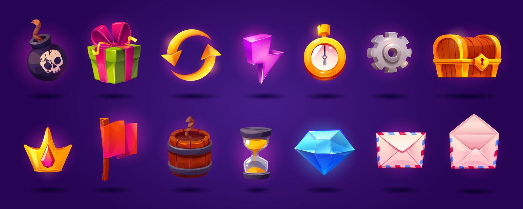 Game Ui Set Vector Art Icons And Graphics For Free Download