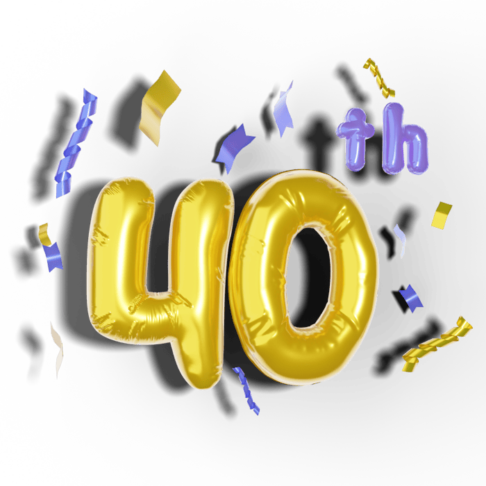 40th Anniversary PNGs for Free Download