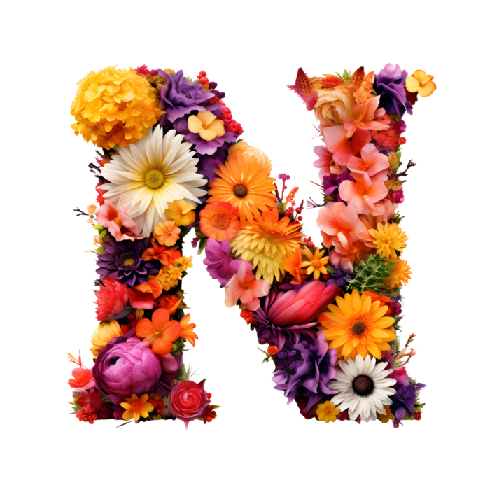 Flower Alphabet PNGs for Free Download