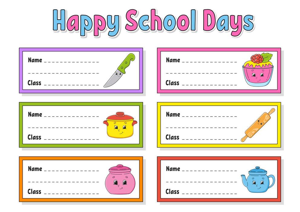 School Name Tag Vector Art, Icons, and Graphics for Free Download