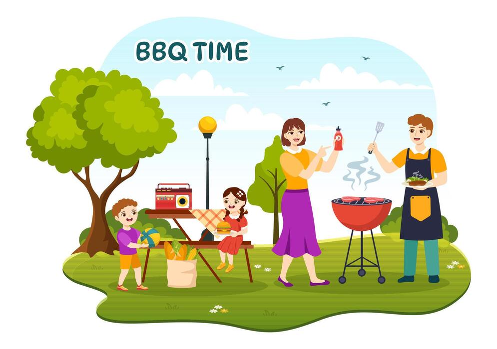 Family Cookout Vector Art, Icons, and Graphics for Free Download