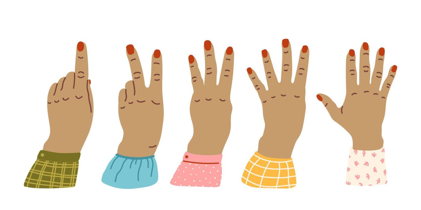 Counting Fingers Vector Art, Icons, and Graphics for Free Download