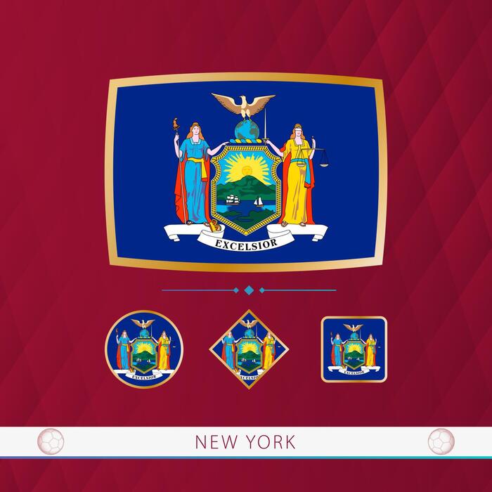 New York State Flag Vector Art, Icons, and Graphics for Free Download