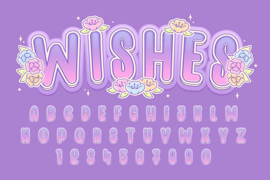Cotton Candy Font Vector Art, Icons, and Graphics for Free Download