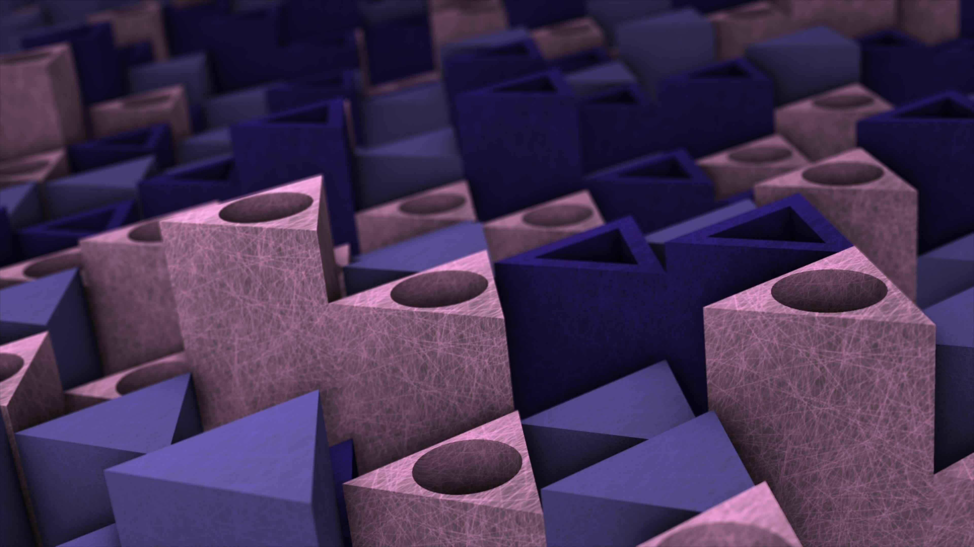 multicolor 3d geometrical triangular block moving up and down ...