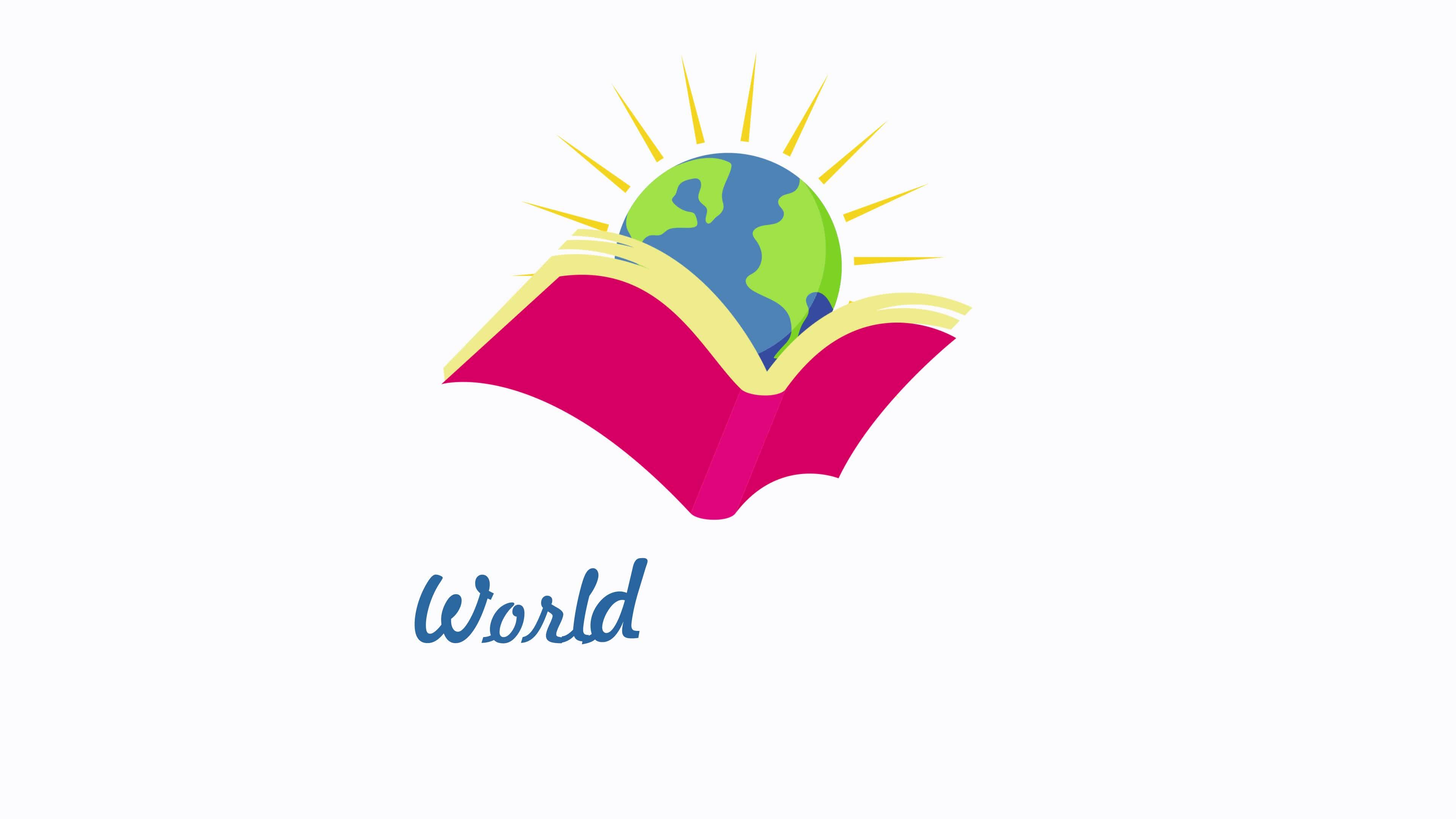 Happy World Book Day And Copyright Day Animation Text Suitable For