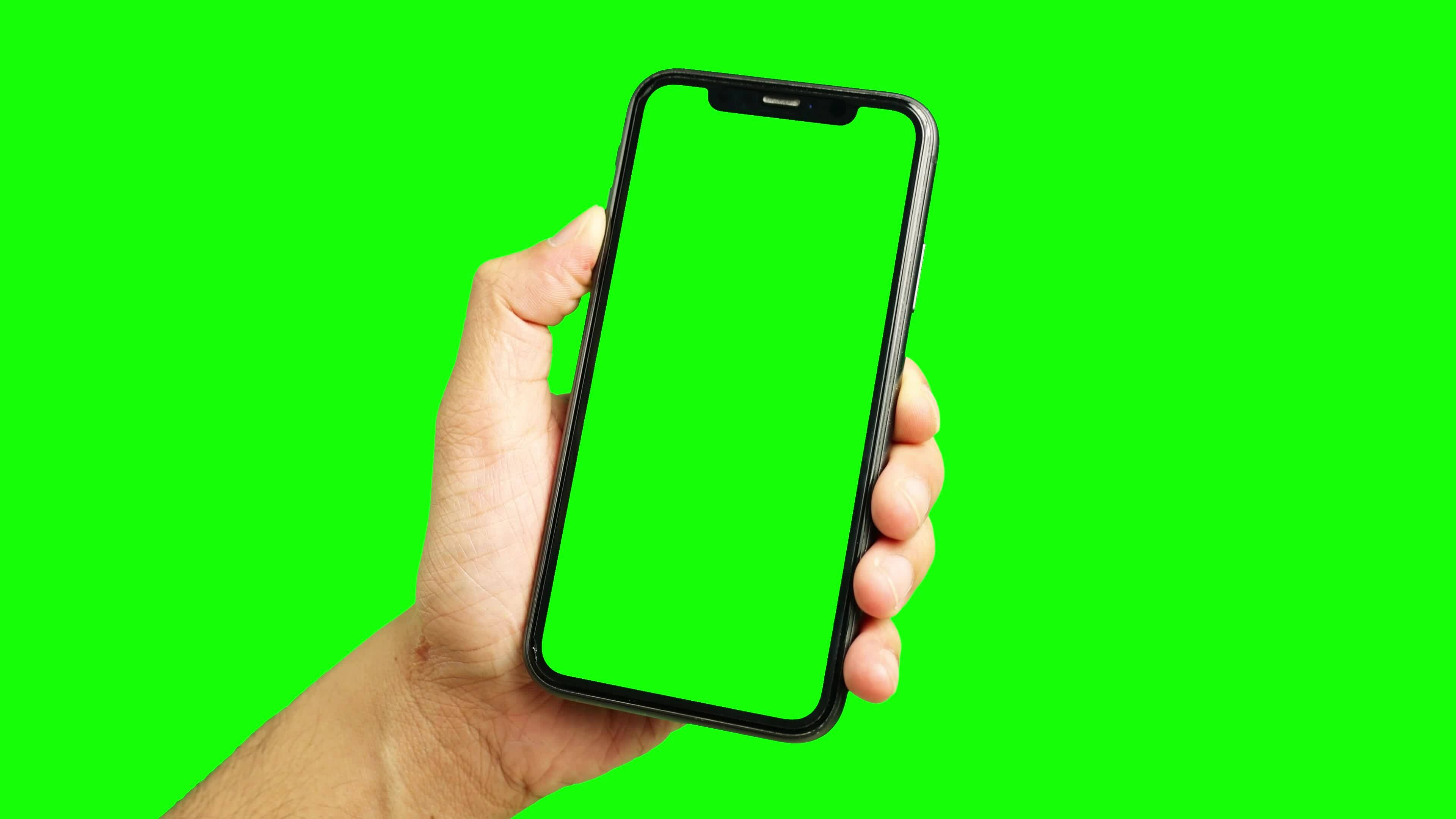 Phone Green Screen Green Screen Of Hand Holding And Using Phone Smartphone Green Screen Touch