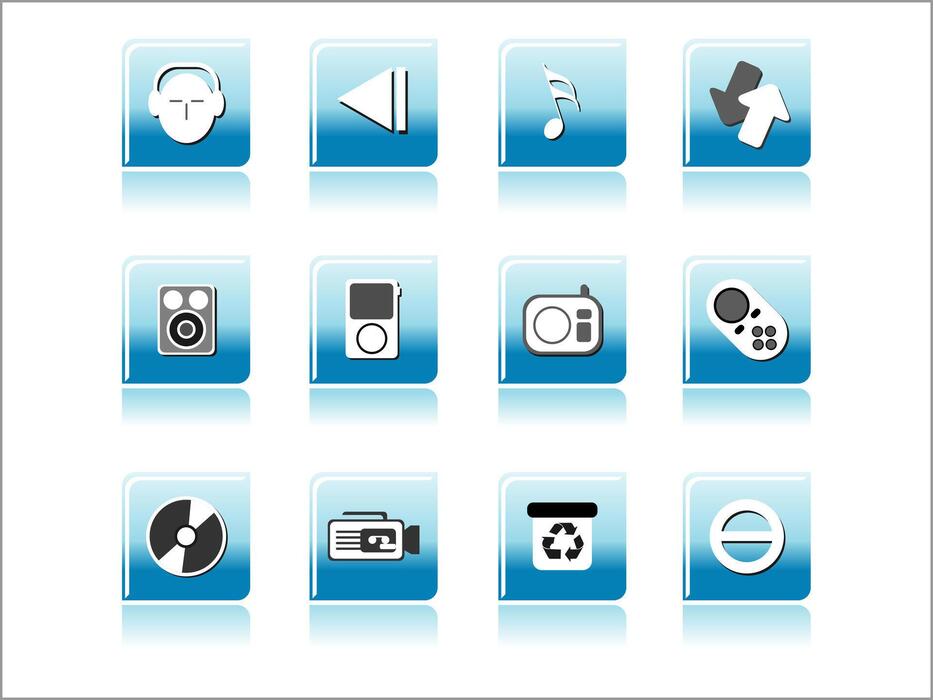 Multi Media Icons Vector Art, Icons, and Graphics for Free Download