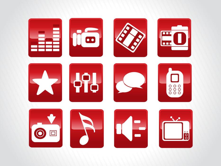 Multi Media Icons Vector Art, Icons, and Graphics for Free Download