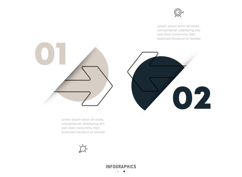 2 Part Infographic Vector Art, Icons, and Graphics for Free Download