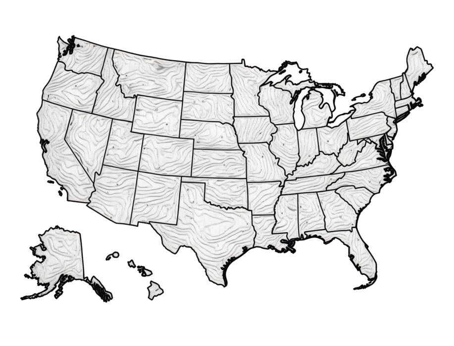 United States Map PNGs for Free Download