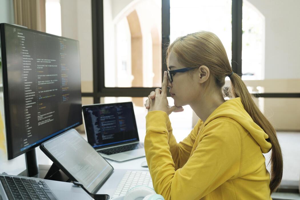 Woman Coding Stock Photos, Images and Backgrounds for Free Download
