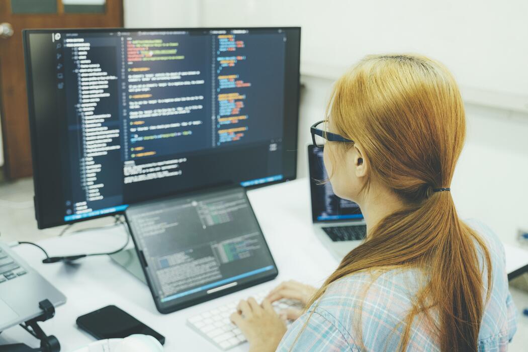 Girl Coding Stock Photos, Images and Backgrounds for Free Download