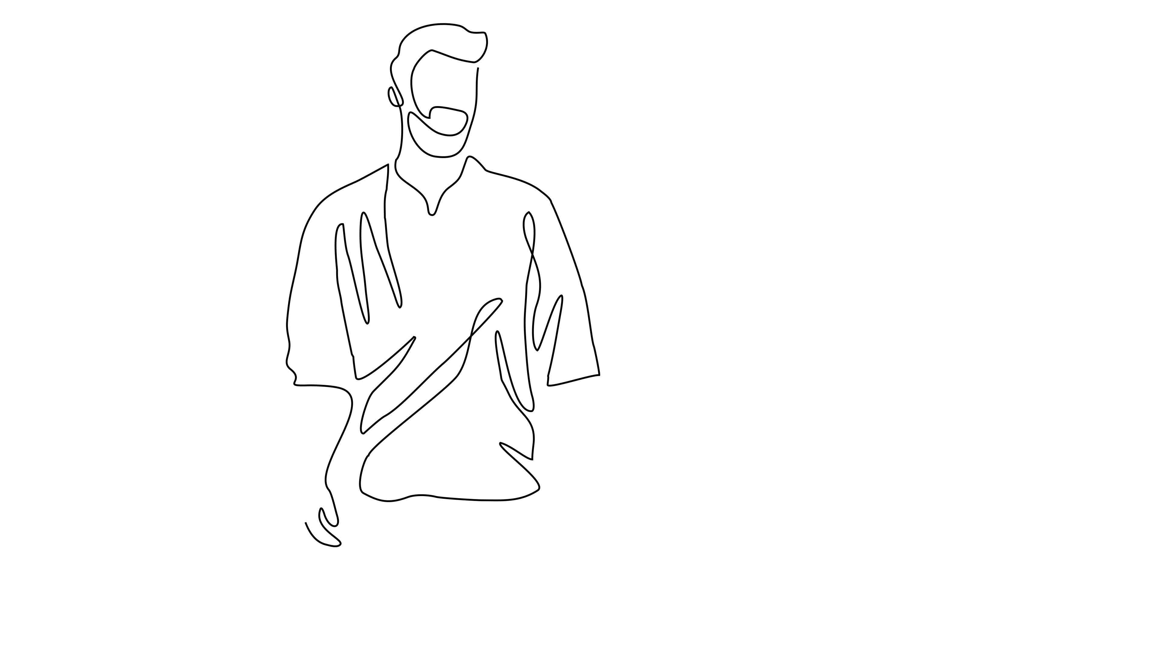 Animated Self Drawing Of Single Continuous Line Draw Moslem Couple