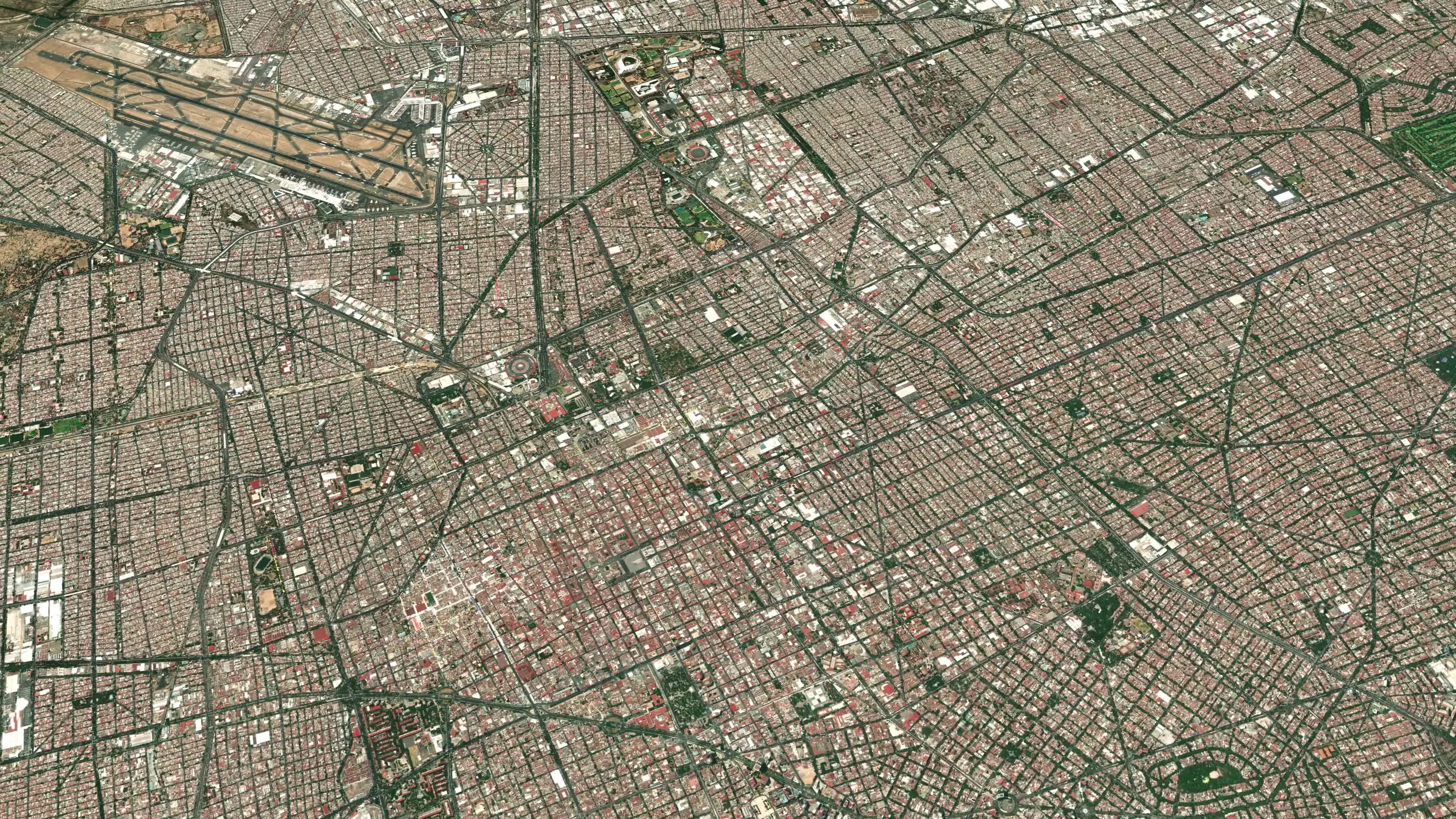 Satellite Mexico City map background loop. Spinning around Mexico city air footage. Seamless ...