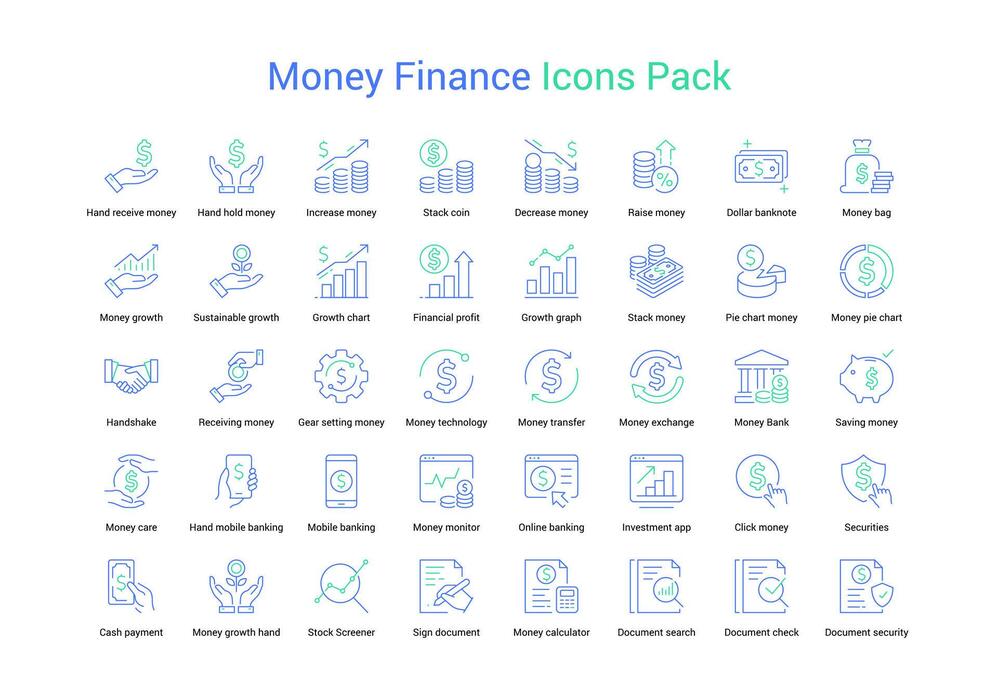 Finance Icon Pack Vector Art, Icons, and Graphics for Free Download