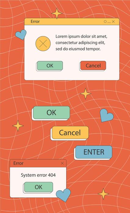 Retro User Interface Vector Art, Icons, and Graphics for Free Download