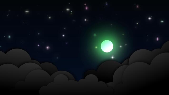 Night Sky Animation Stock Video Footage for Free Download