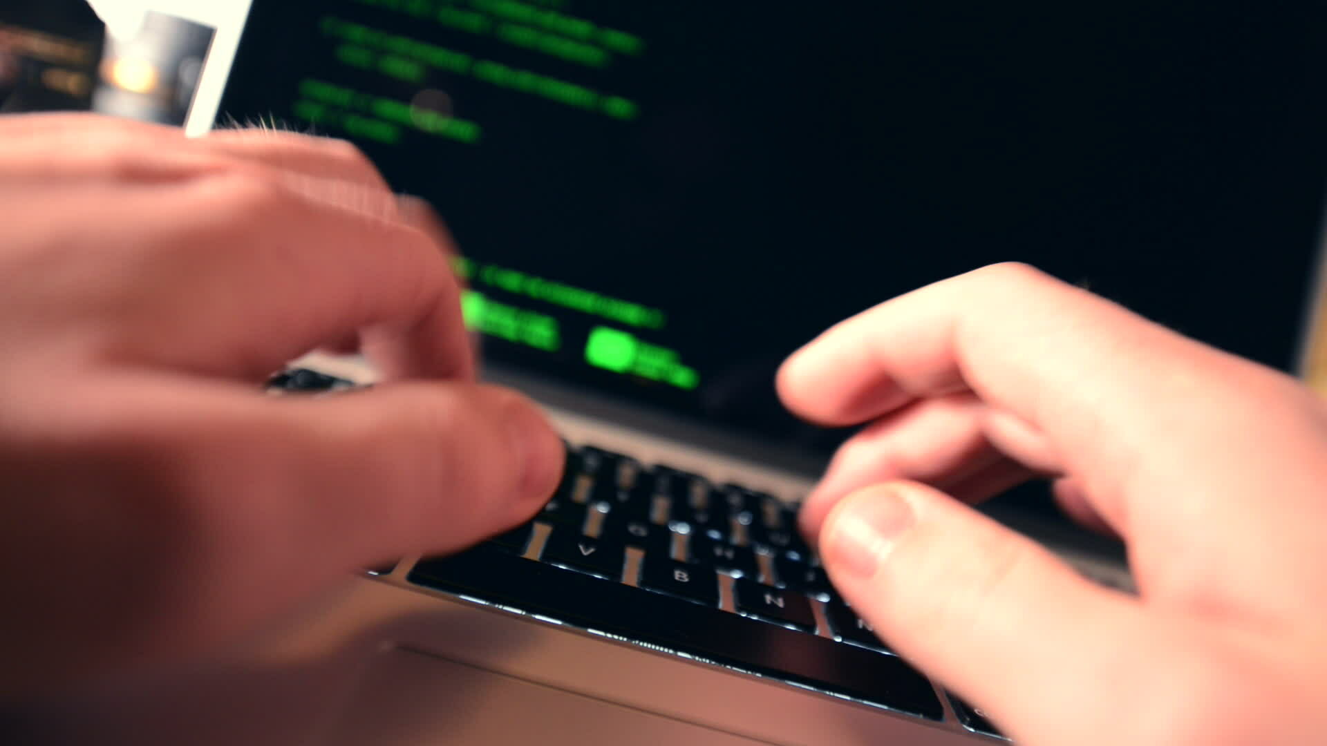 Hacker at Work. Server Hacking Using Laptop Computer. 24825601 Stock ...