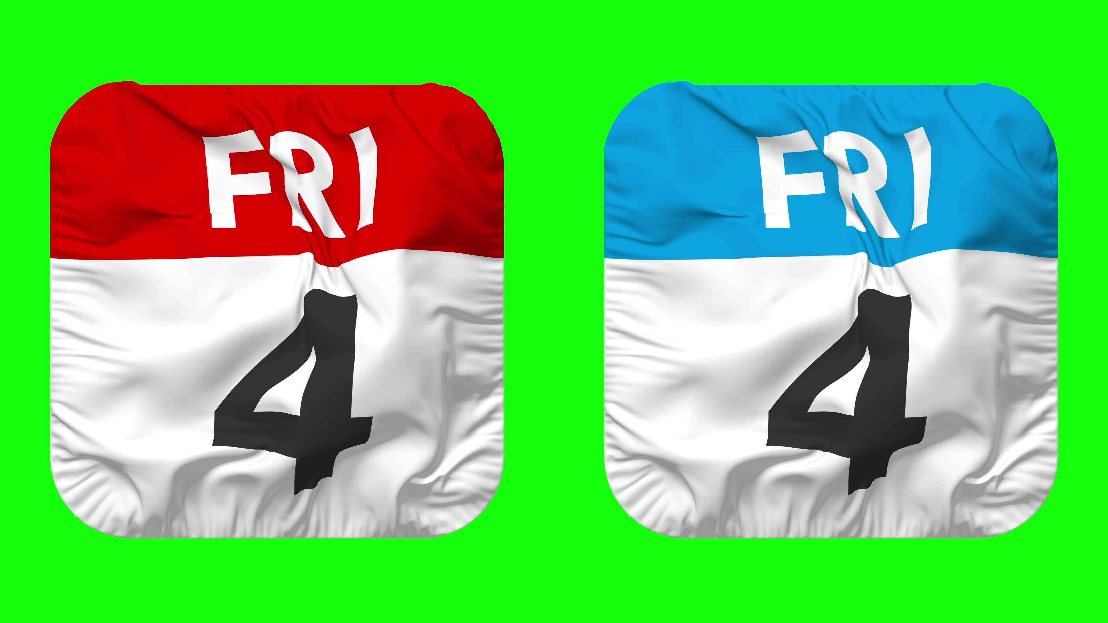 Fourth, 4th Friday Date Calendar Seamless Looping Squire Cloth Icon ...