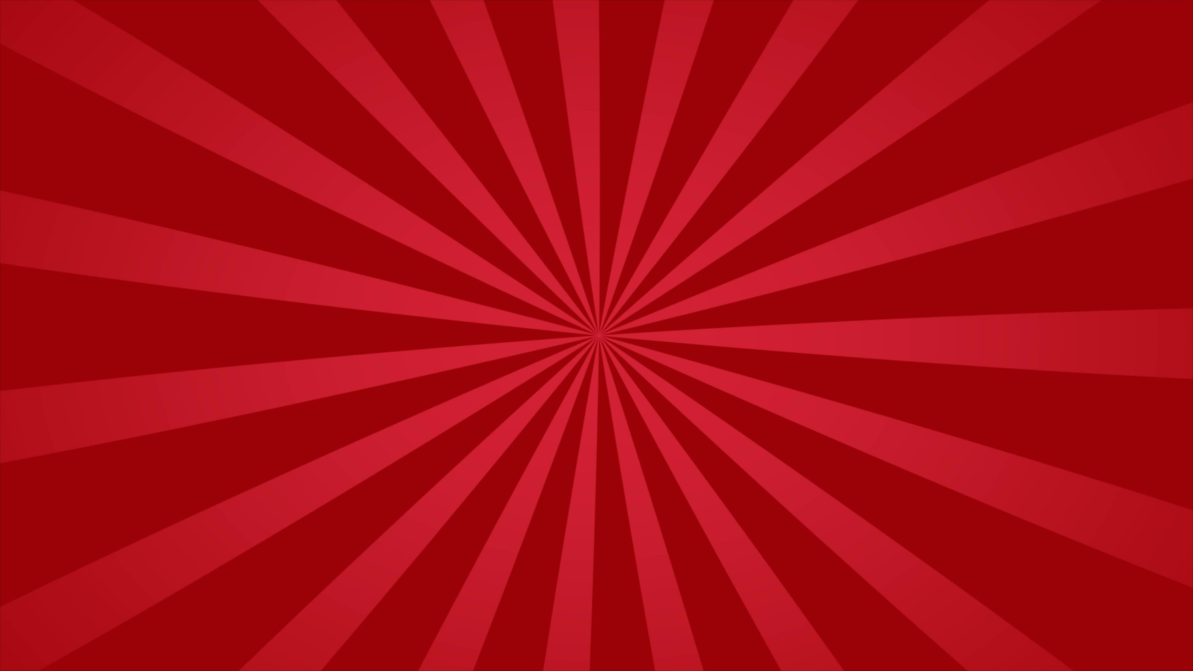 Abstract Animation Loop Background Radial Lines Rotate In Red Cartoon