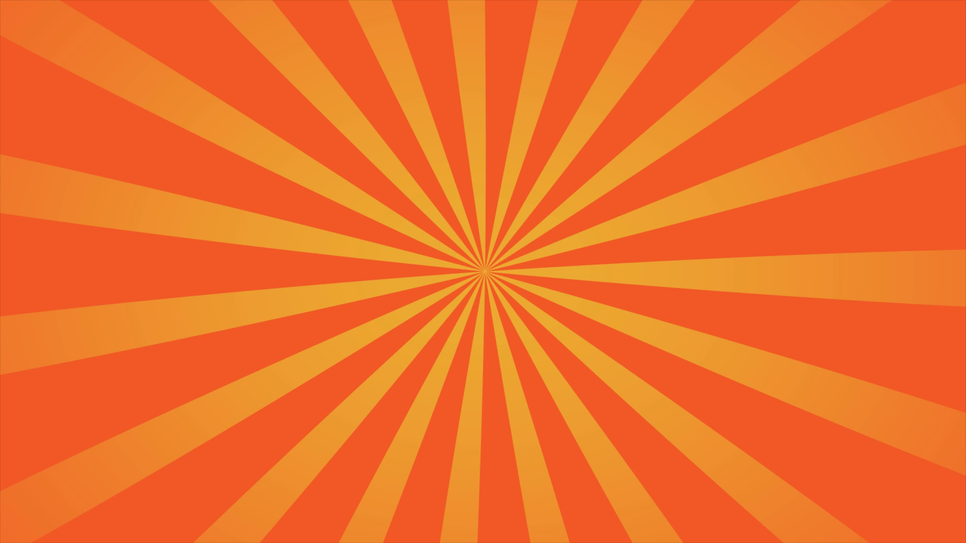 Abstract Animation Loop Background Radial Lines Rotate In Orange
