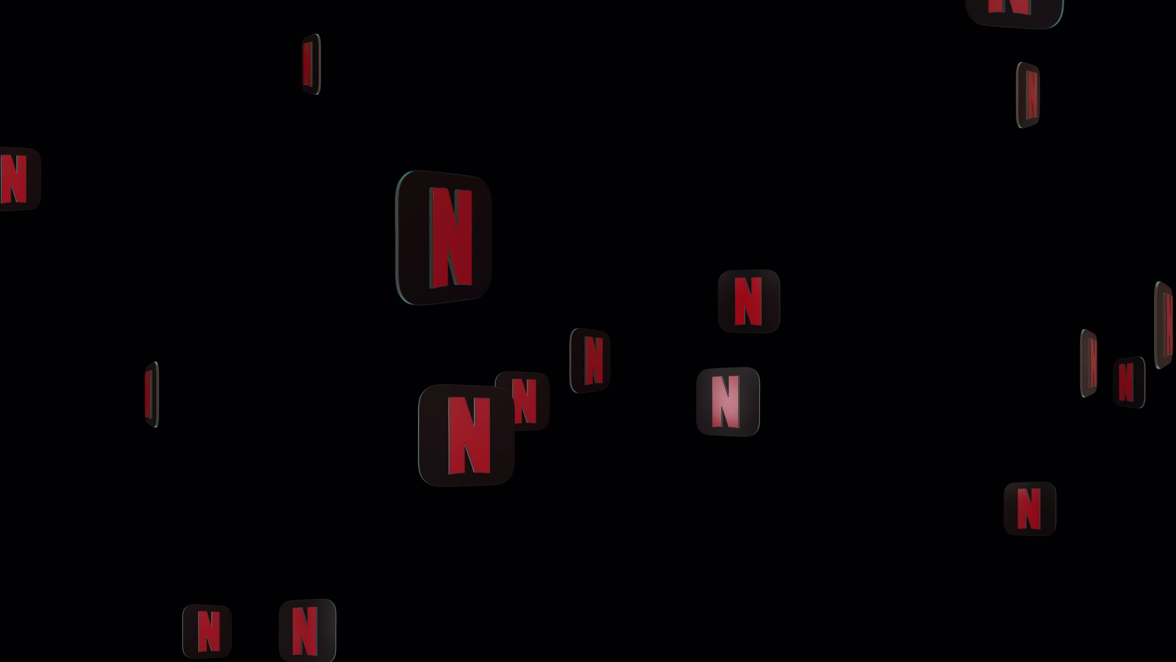 Netflix 3D Logo Looped Animation on Transparent Background, Wow Your ...