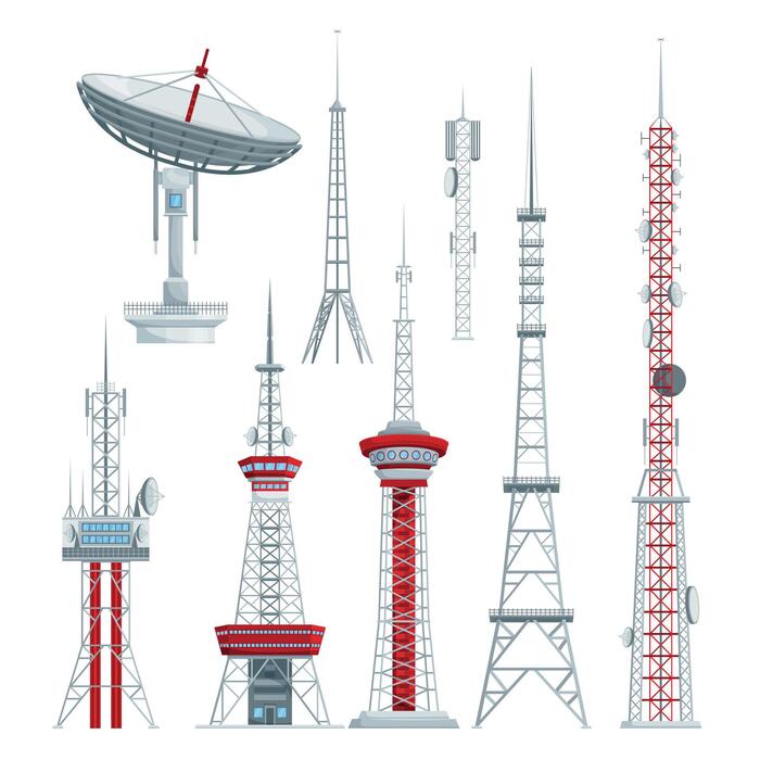 Telecom Tower Vector Art, Icons, and Graphics for Free Download