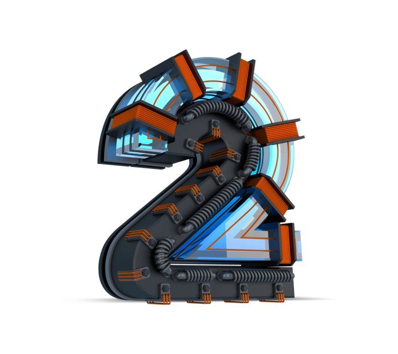 3d Numbers 2 PNGs for Free Download