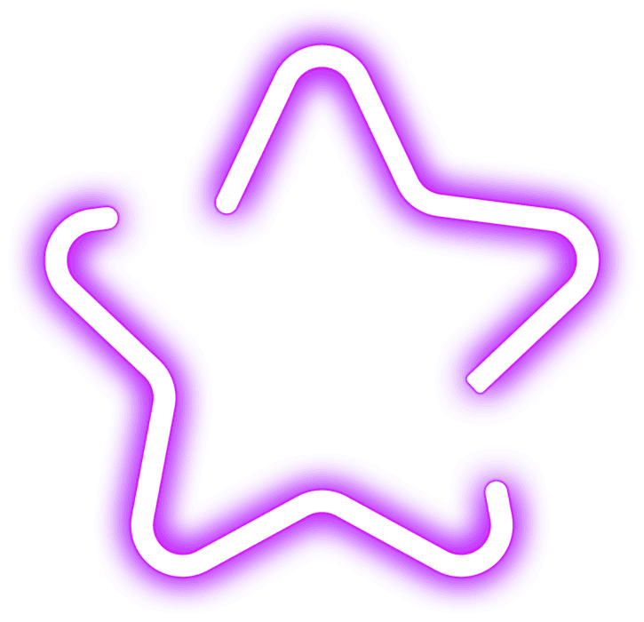 Estrellas Neon PNG para descargar gratis