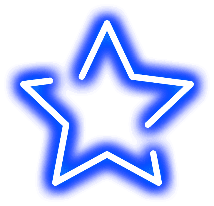 Neon Star PNGs for Free Download