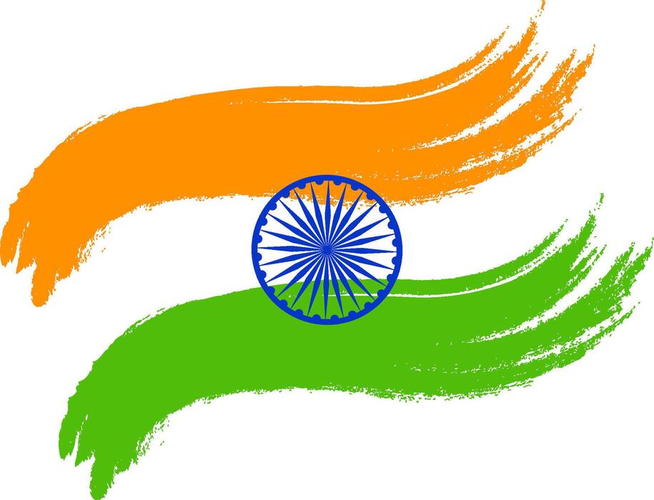 Indian Flag Paint Vector Art, Icons, and Graphics for Free Download