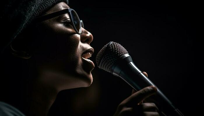 Person With Microphone Stock Photos, Images and Backgrounds for Free Download